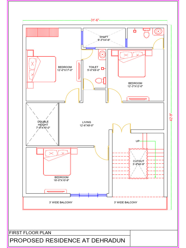 Digvijay Ji Revised First Floor Plan Op-2 | PDF