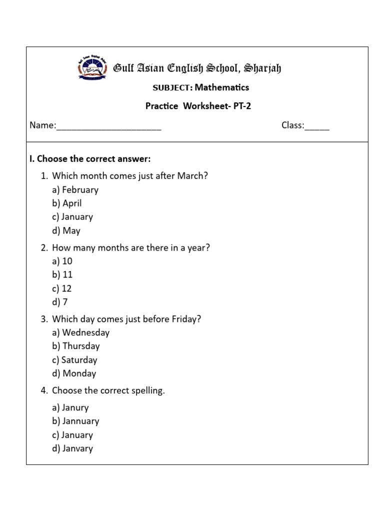 Math Pt-2 Practice Worksheet 25-26 (3) | PDF