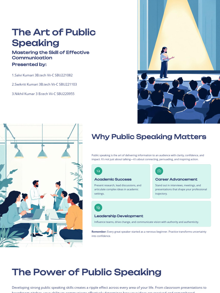 Original the Art of Public Speaking | PDF | Body Language | Public Speaking