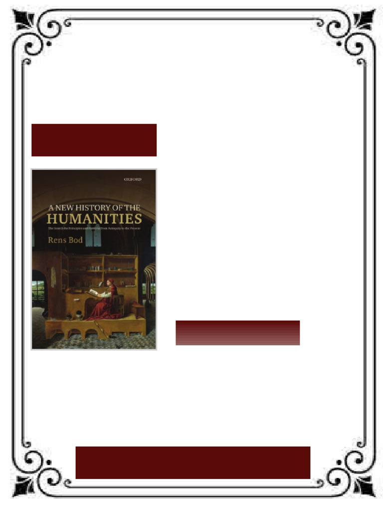 A New History of the Humanities The Search for Principles and Patterns ...