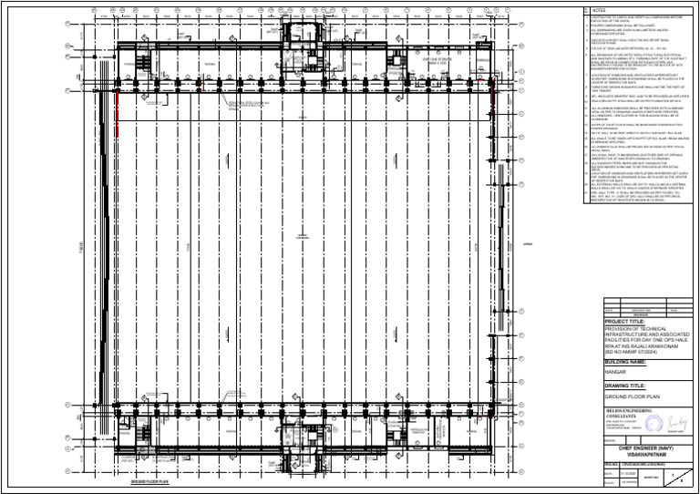 Ground Floor Plan for INS Rajali Hangar | PDF | Civil Engineering ...