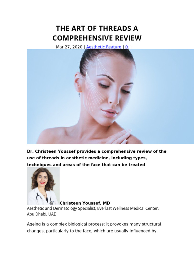 461087653-THE-ART-OF-THREADS-A-COMPREHENSIVE-REVIEW | PDF | Surgical Suture