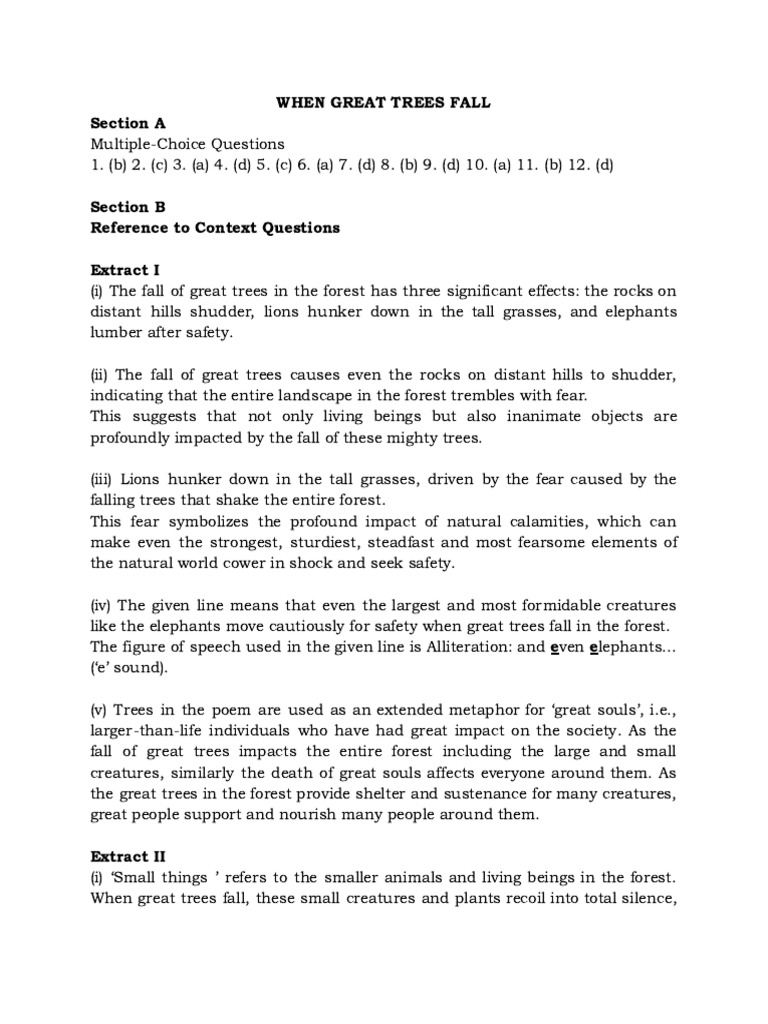 AK - When Great Trees Fall (1) (1) | PDF | Feeling | Soul