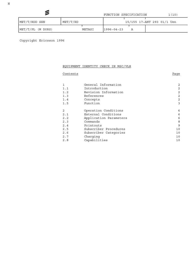 Equipment Identity Check in MSC VLR_1 | PDF | Mobile Telecommunications ...