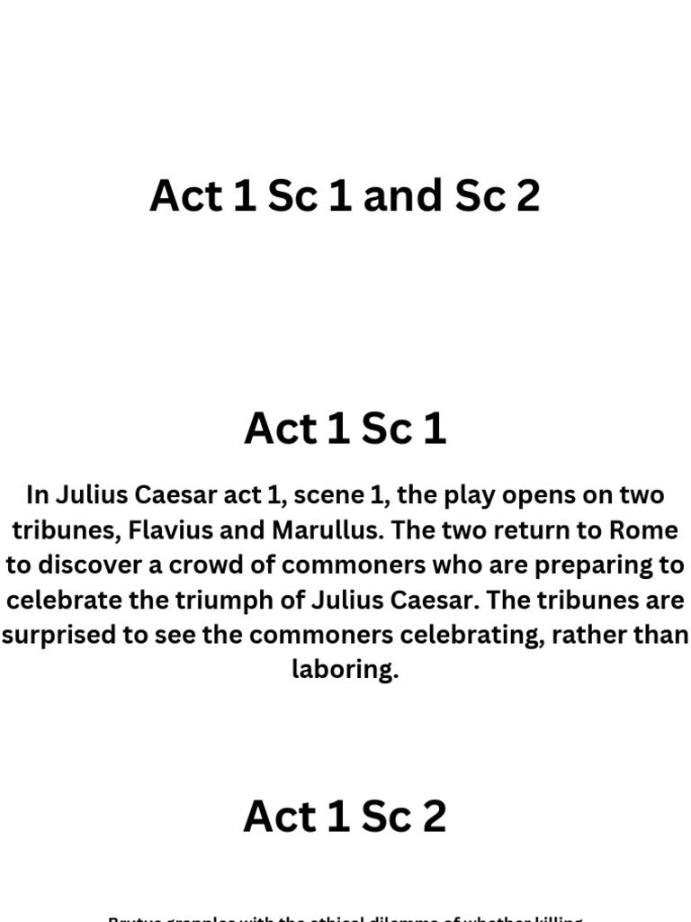 Julius Caesar Act 1 Summary | PDF