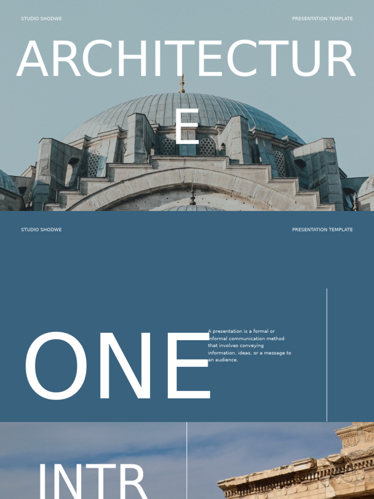 Blue and White Minimalist Architecture Presentation Template | PDF ...