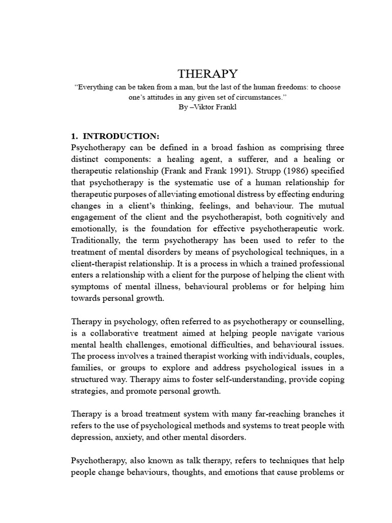 Therapy Revision | PDF | Dialectical Behavior Therapy | Cognitive Behavioral Therapy