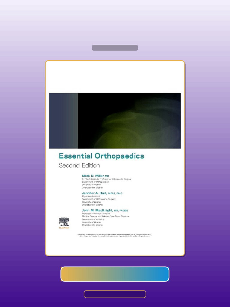 Essential Orthopaedics 2nd Edition Mark D Miller E-book Testbank ...