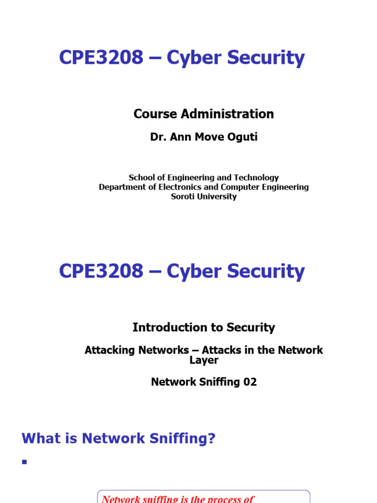 8.Attacking Networks - Attacks in the Network Layer | PDF | Computer ...