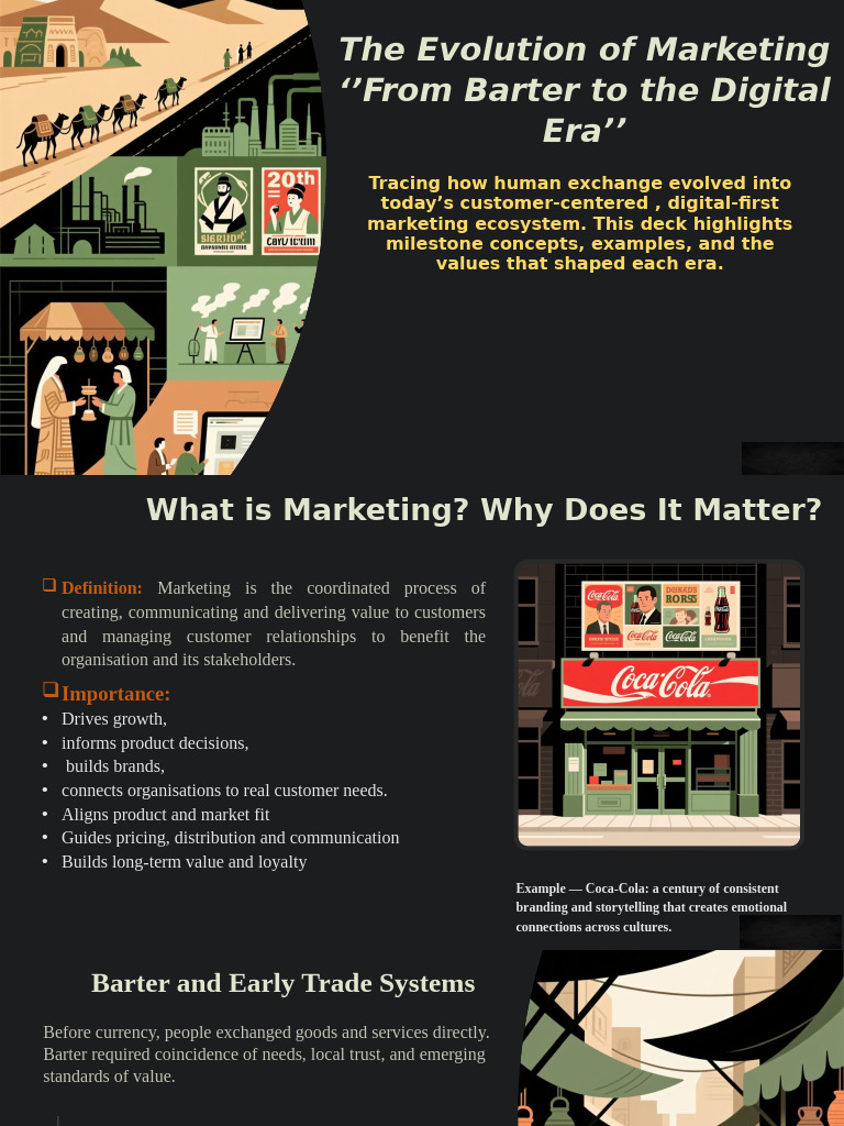 The Evolution of Marketing From Barter to the Digital Era (1) | PDF | Marketing | Advertising