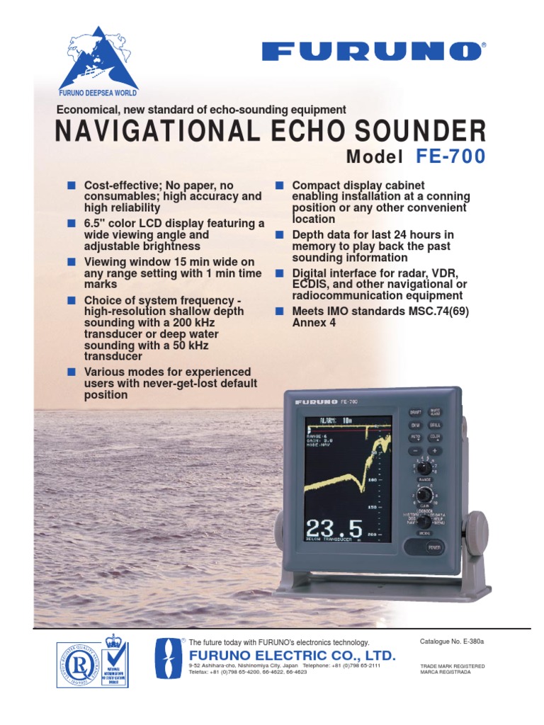 Furuno FE-700 Echo Sounder Manual | PDF | Computing And Information ...