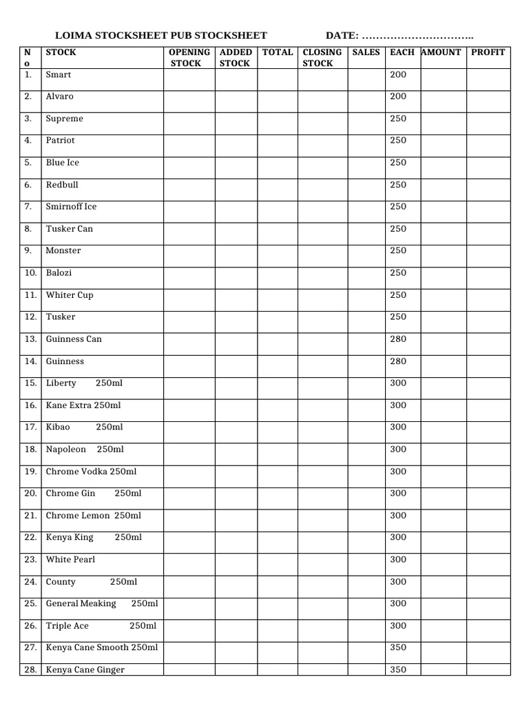 LOIMA STOCKSHEET edited | PDF | Chess Openings | Chess