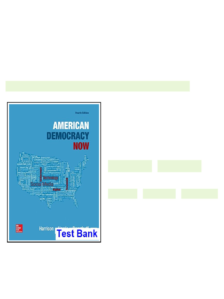 American Democracy Now 4th Edition Harrison Test Bank available ...