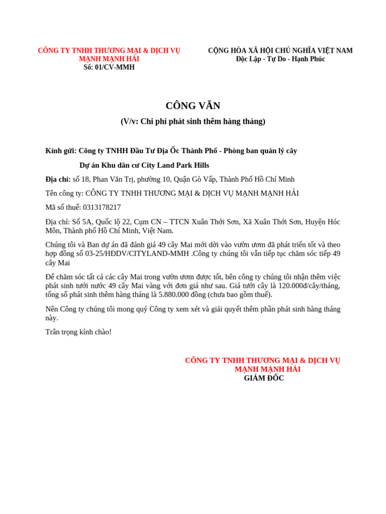 Cong Van Cityland | PDF