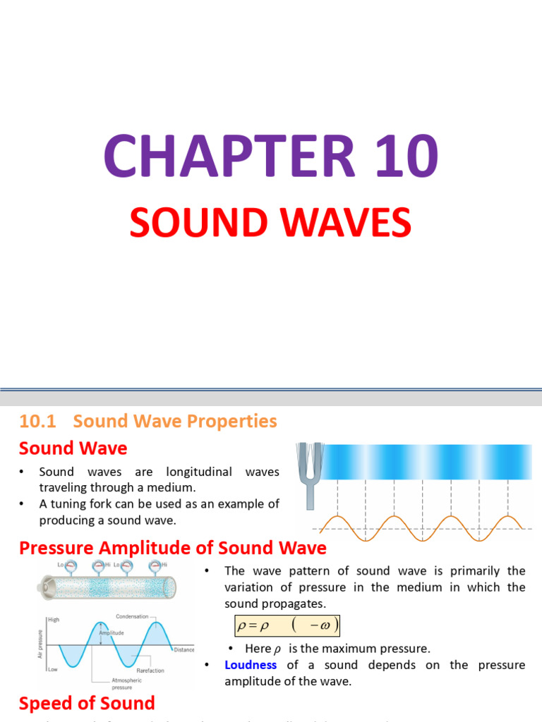 CH10 Sound Waves | PDF | Waves | Sound