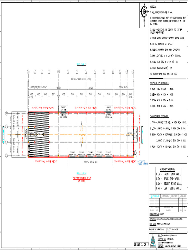 Proposal Drawing for E-6357 Project | PDF