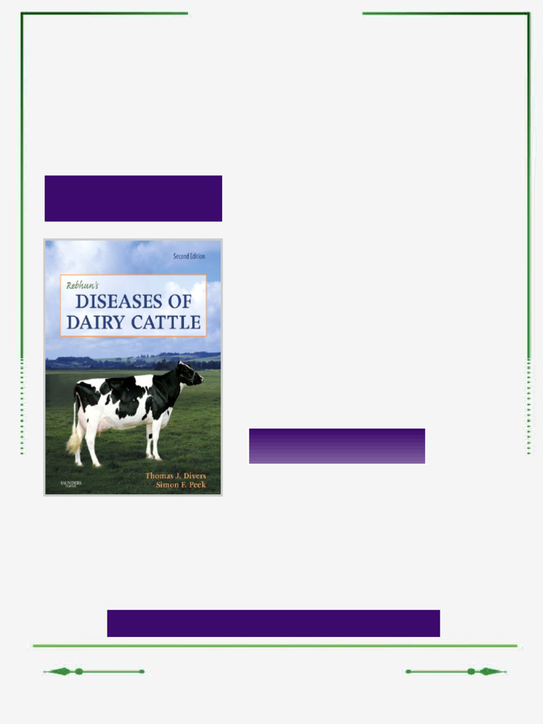 Rebhun s Diseases of Dairy Cattle 2nd Edition Thomas Divers Dvm Dipl ...