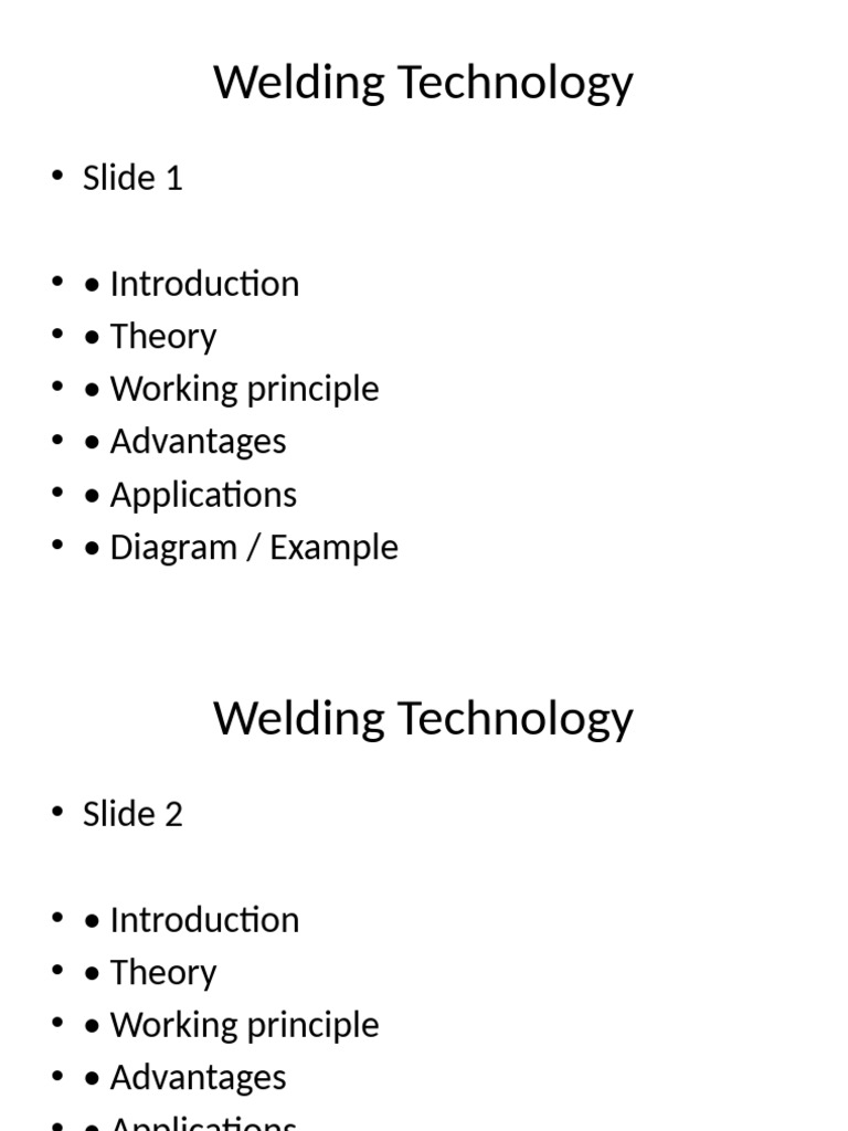 Engineering PPT 10 Welding Technology | PDF