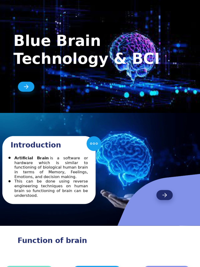 Blue Brain Technology and BCI Overview | PDF | Brain | Computing
