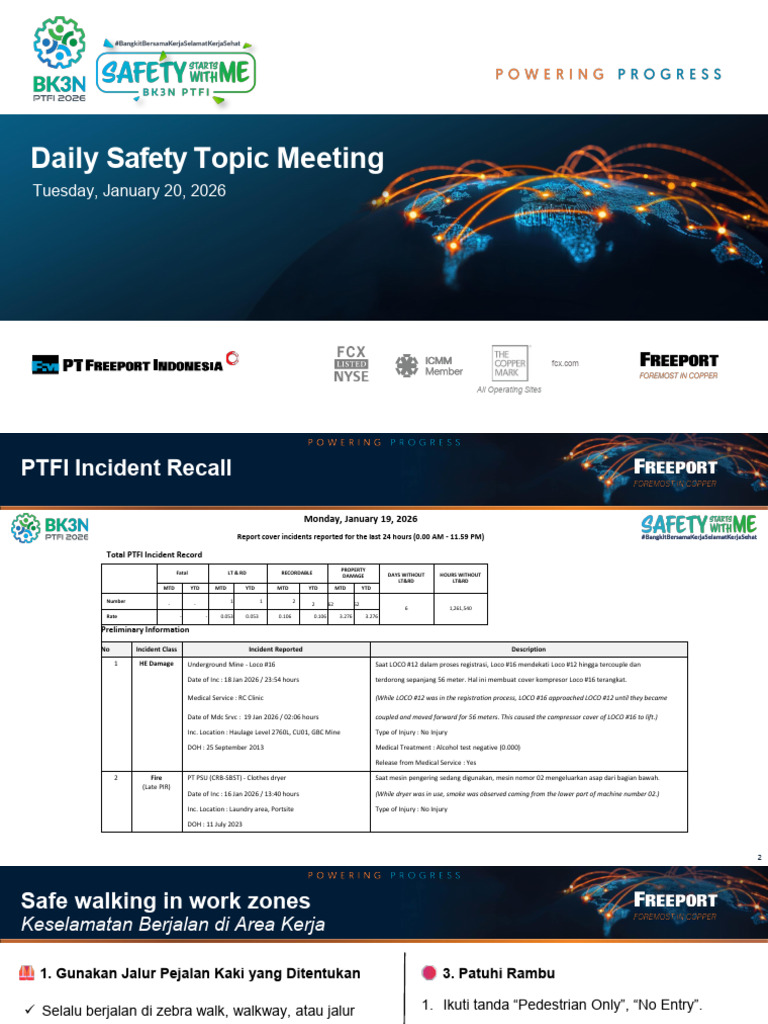 20260120 BK3N Daily Safety Meeting Topic | PDF | Chess Theory