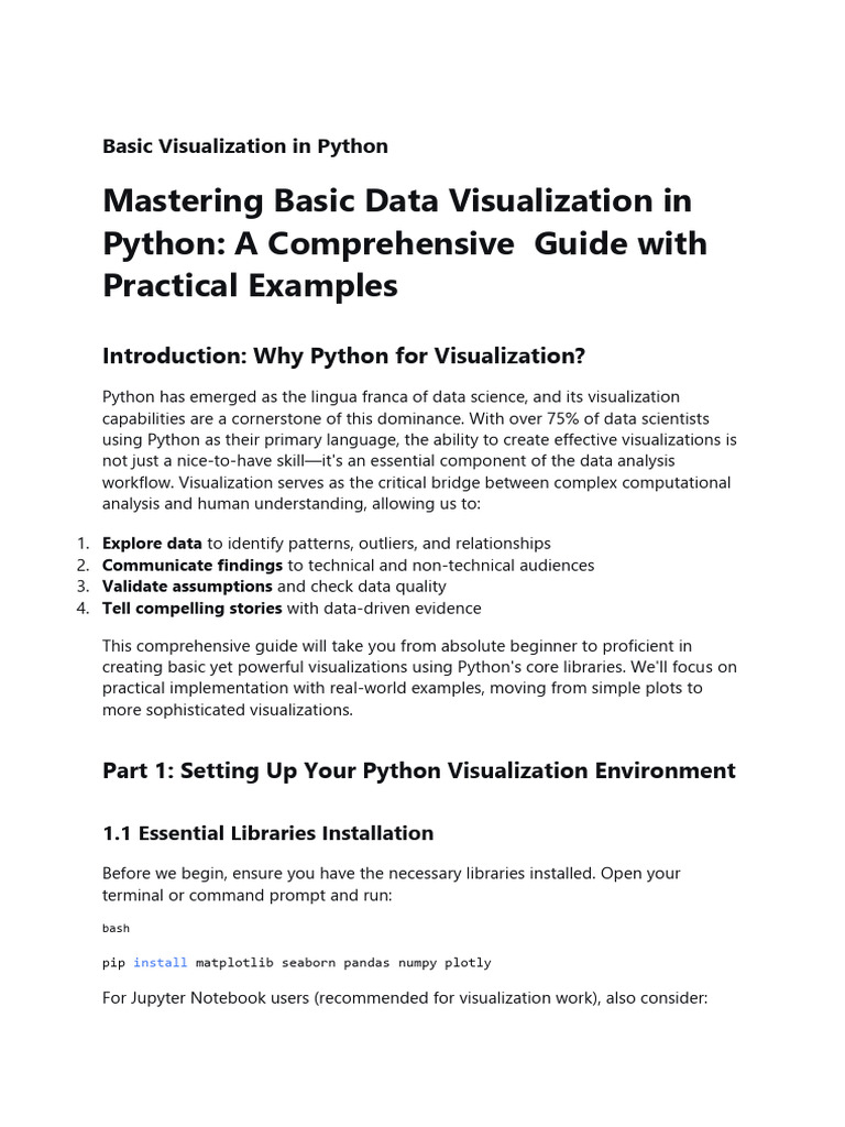 Basic Visualization in Python | PDF | Computing