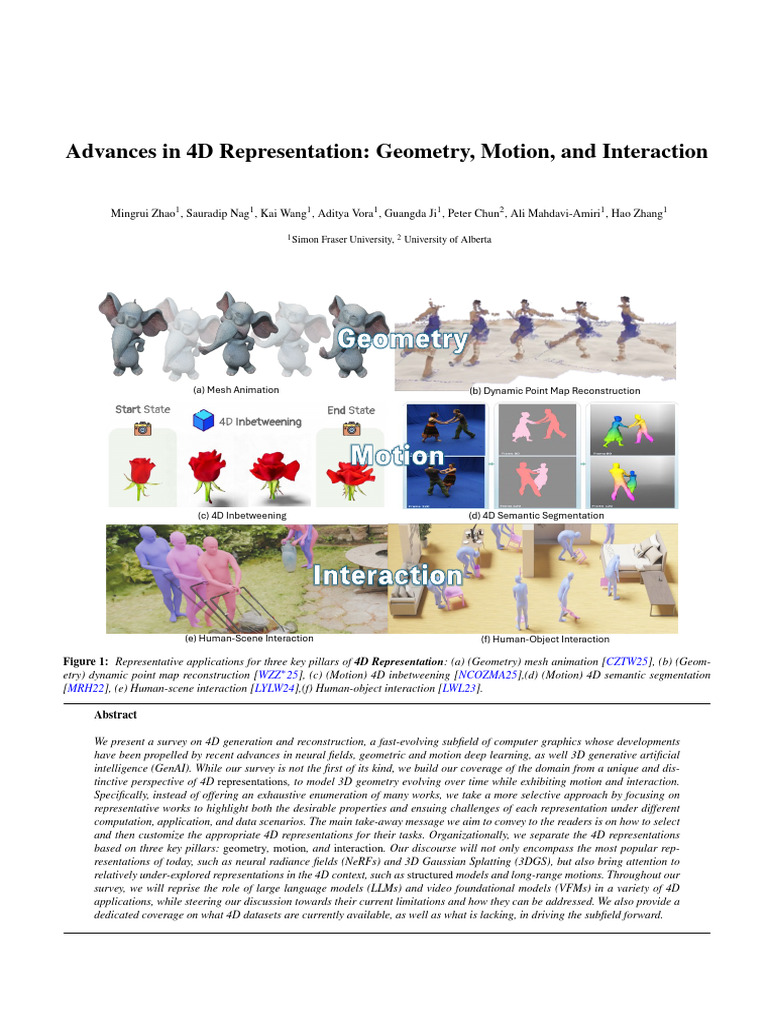 4D Representation: Geometry, Motion, Interaction | PDF