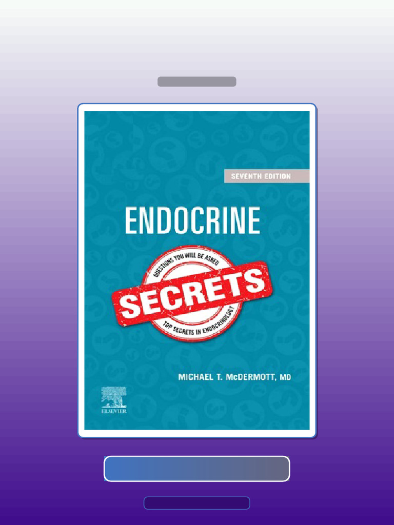 Endocrine Secrets 7th Edition Michael T Mcdermott E-book Testbank ...