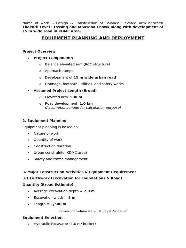 7 Equipment Planning -Speco | PDF | Road | Concrete