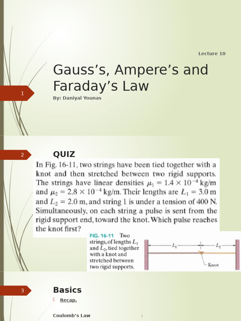 Gauss, Ampere, and Faraday's Laws Explained | PDF | Flux | Electric Field