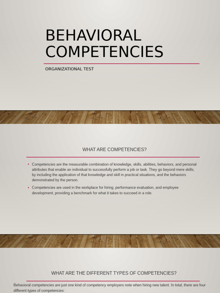 Understanding Behavioral Competencies | PDF | Leadership | Employment