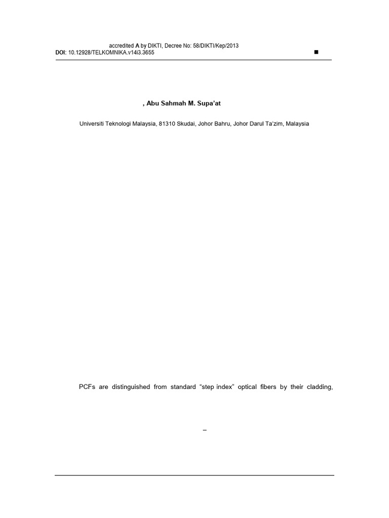 Characterization of Erbium Doped Photonic Crystal Fiber | PDF | Optical ...