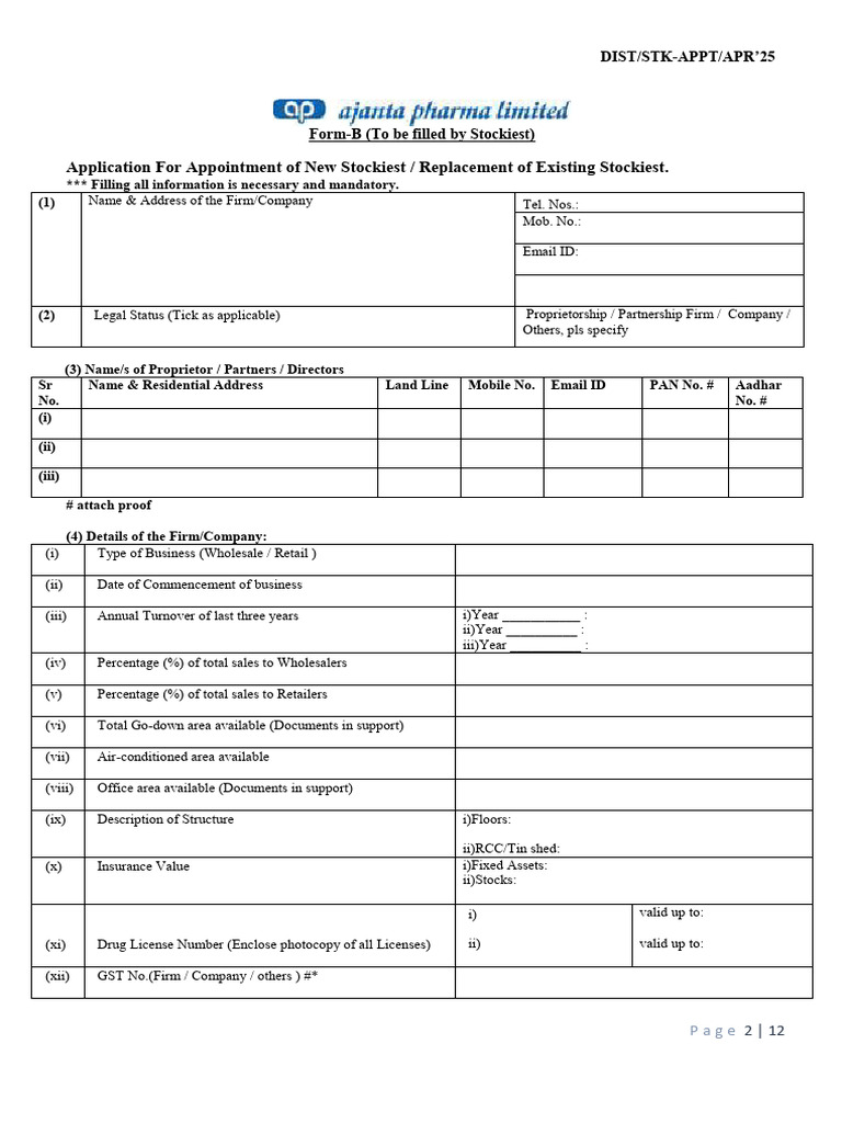 Stockiest Evalutiom Form -APR'25 | PDF | Payments | Cheque