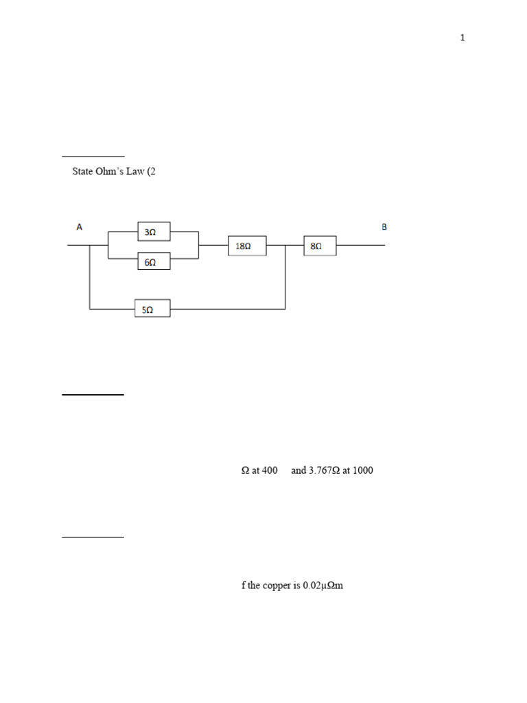 Electrical Engineering Assignment 1 | PDF