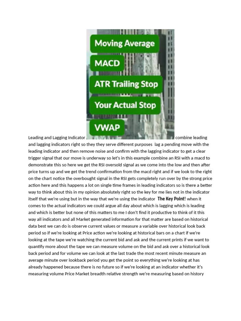 Combining Leading and Lagging Indicators | PDF