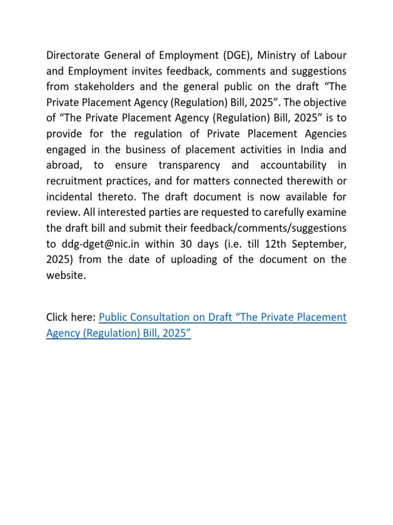 Feedback on Private Placement Bill 2025 | PDF