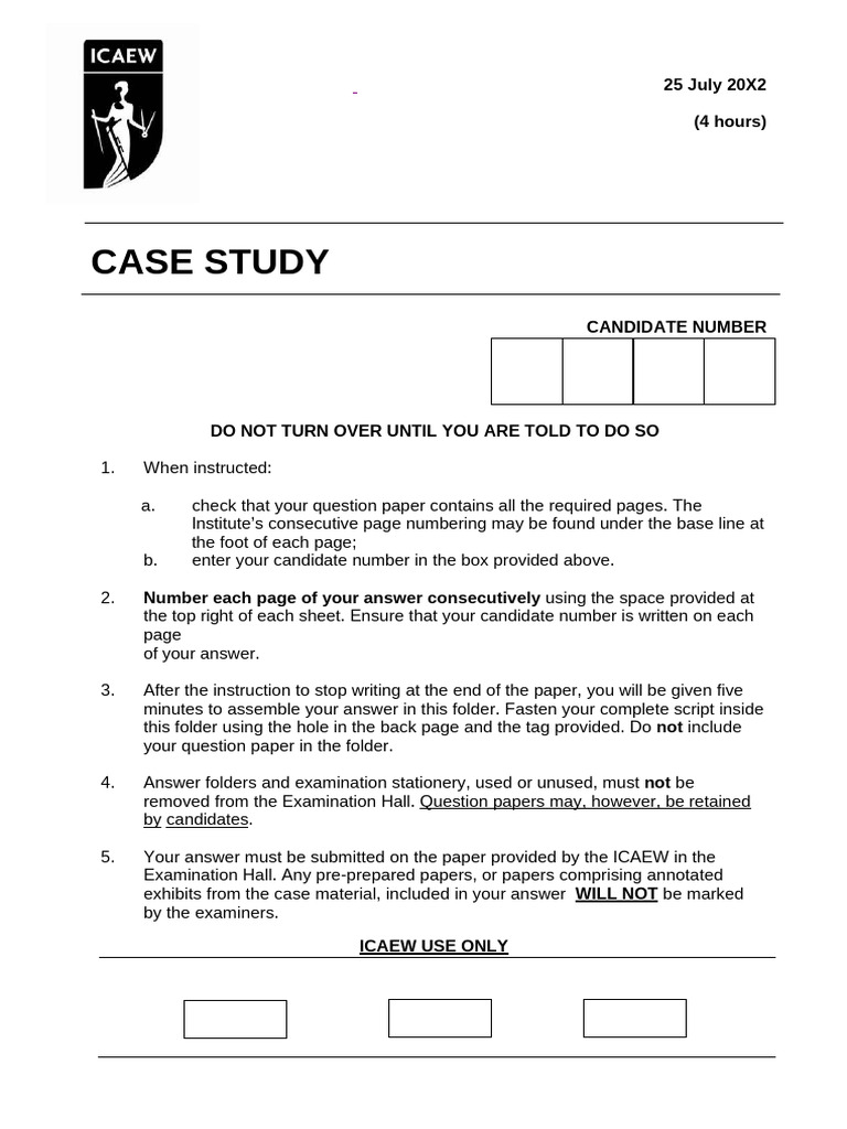 case-study-july-20X2-exam-paper[13244] (1) (1) (2) | PDF | Equity ...