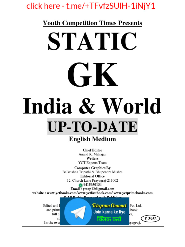 Static Gk & Gs India & World Up to Date English Medium Boogey PDF | PDF