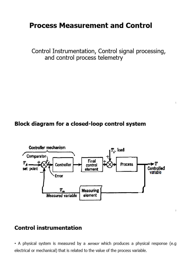 Process Control Instrumentation Overview | PDF | Instrumentation ...