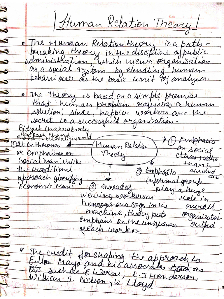 Human Relation Theory | PDF
