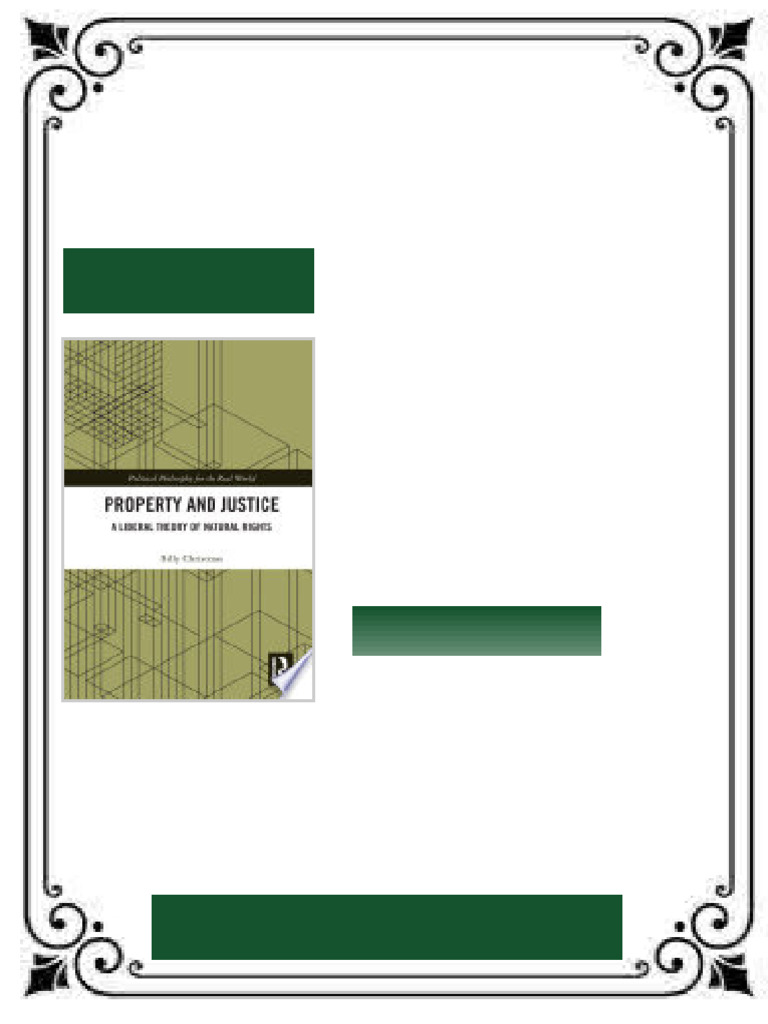 Property and Justice A Liberal Theory of Natural Rights 1st Edition Billy Christmas ebook Kindle ...