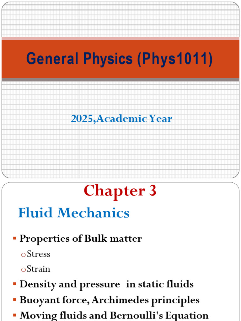 Fluid Mechanics: Stress, Strain, and Dynamics | PDF | Fluid Dynamics ...