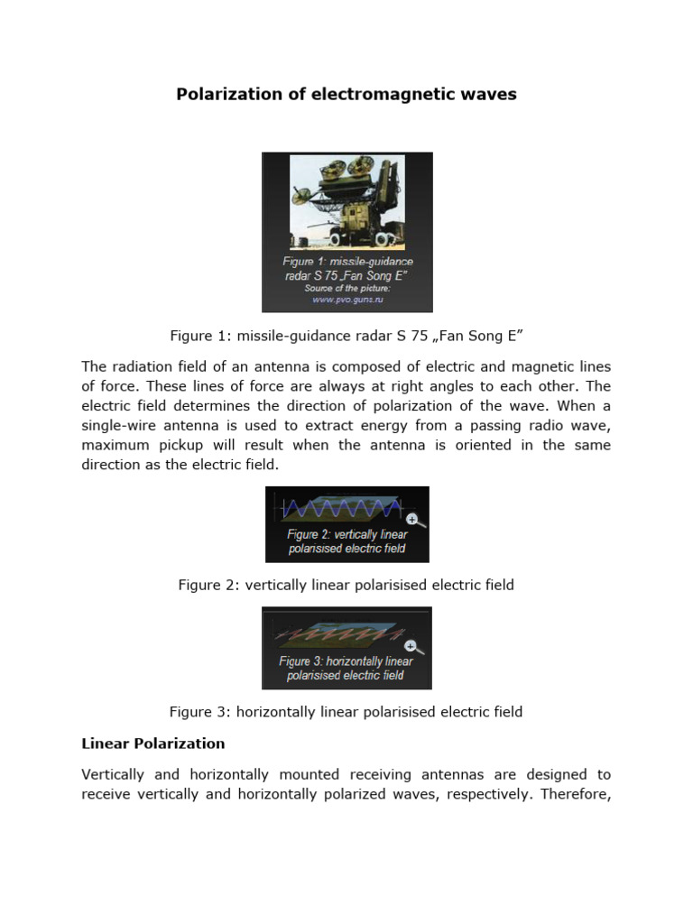 Understanding Electromagnetic Wave Polarization | PDF | Polarization ...
