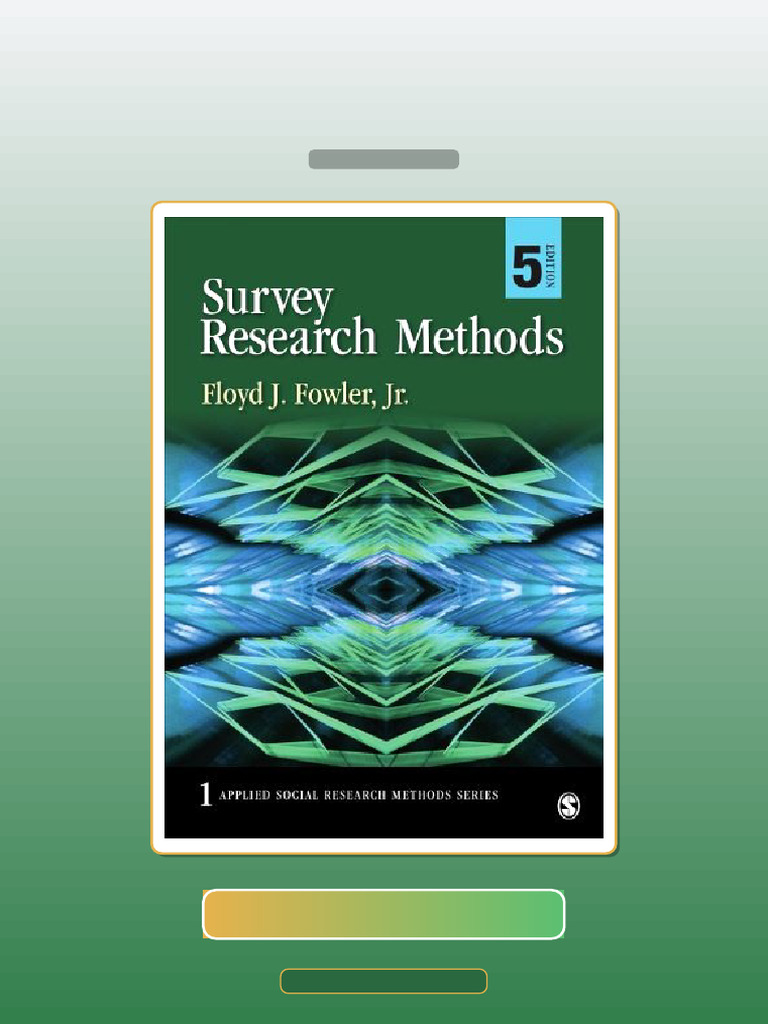 Survey Research Methods Applied Social Research Methods Book 1 5th ...