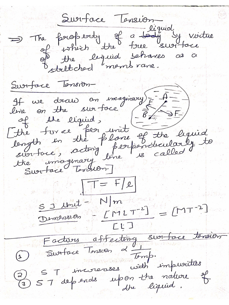 surface tension | PDF