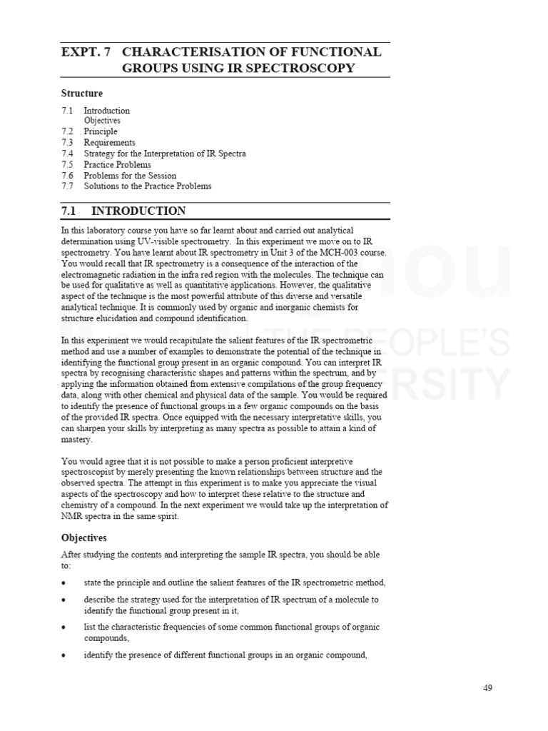 MODULE 03 | PDF | Infrared Spectroscopy | Spectroscopy