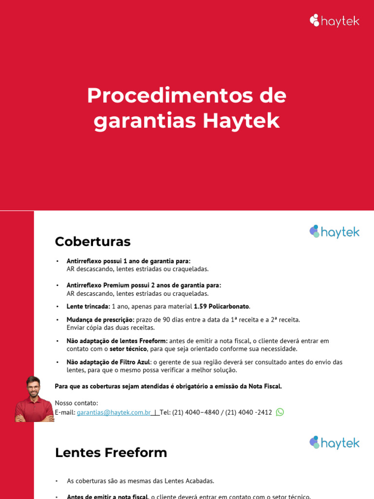 Garantias e Devoluções Haytek: Procedimentos | PDF | Recibo