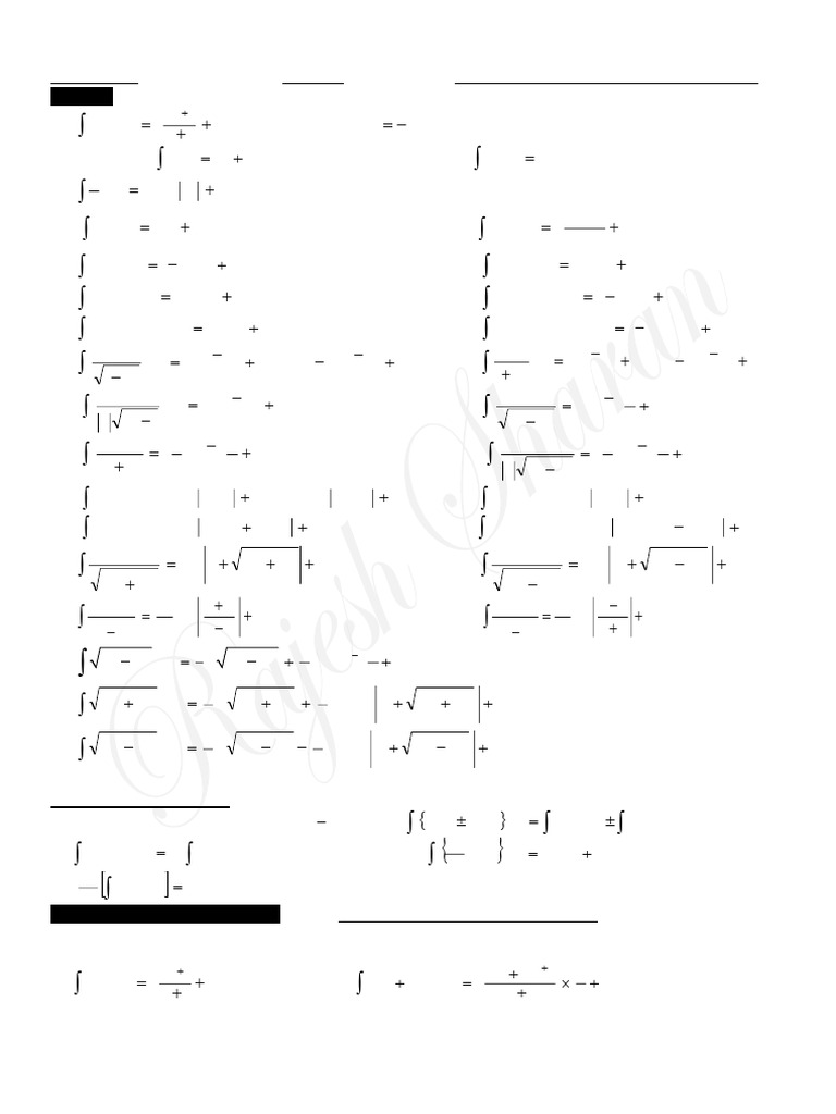 Indefinite Integration Theory | PDF | Trigonometric Functions | Mathematics