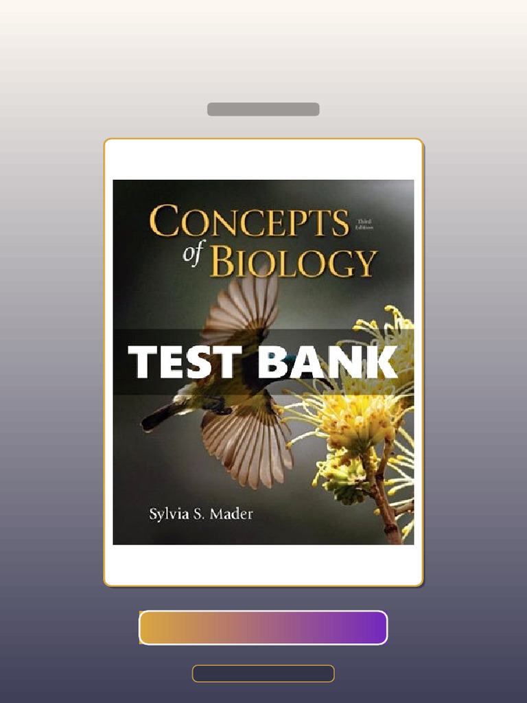 Test Bank for Concepts of Biology 3 Ed Mader | PDF | Multiple Choice ...