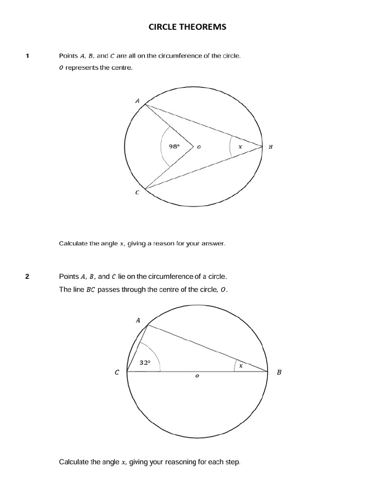 Circle Theorems | PDF