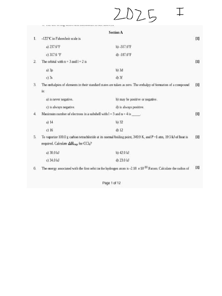 Class 11 Sample Papers | PDF